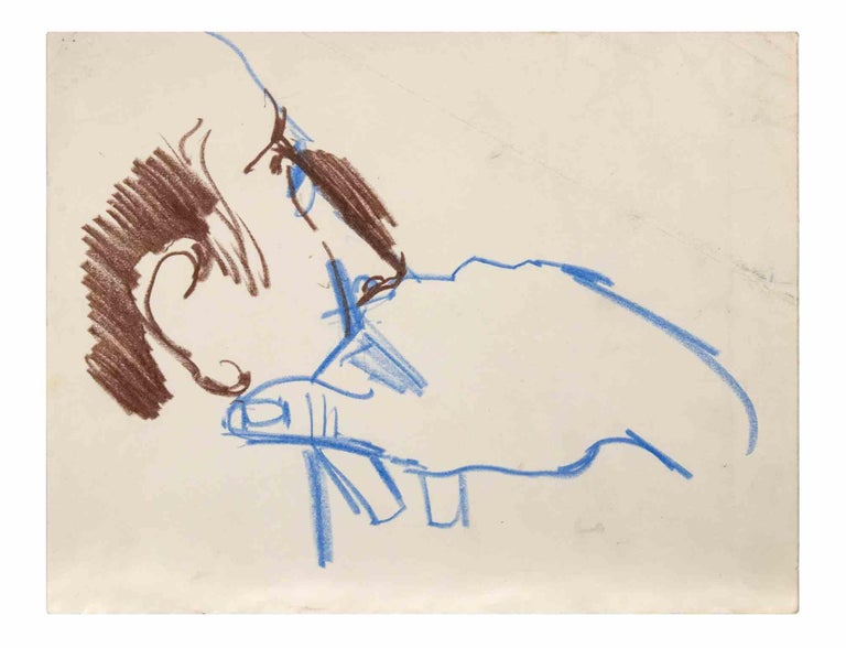 Reynold Arnould - Portrait - Drawing By Reynold Arnould - 1970 For Sale ...