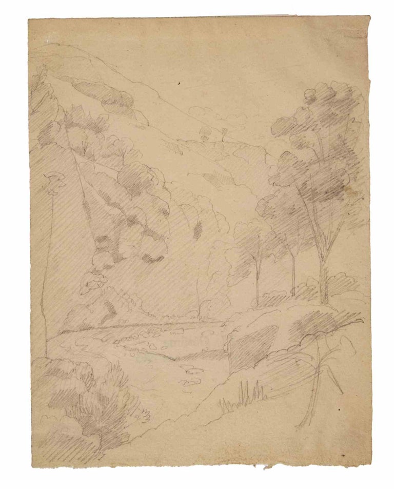 Jean-Léon Gérôme - Landscape - Etching by Jean-Léon Gérome - 19th ...
