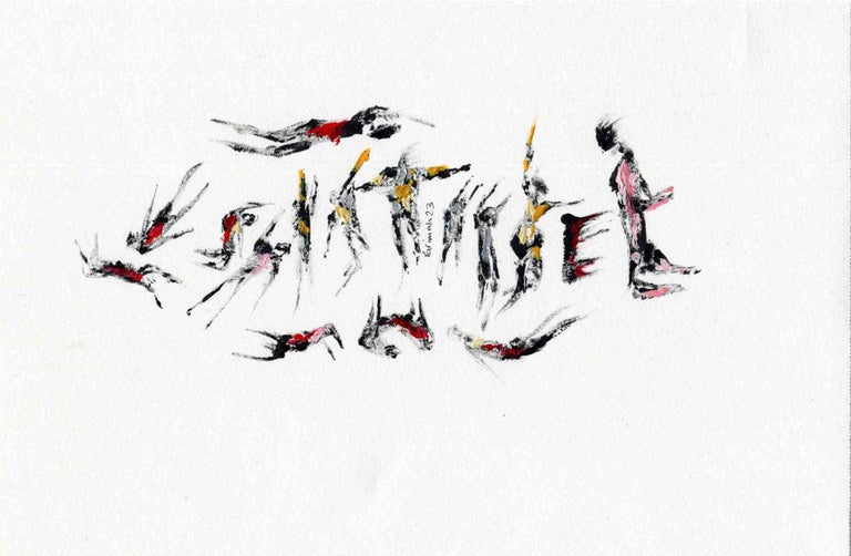 Parimah Avani - Red Dance Of Revolution - Drawing by Parimah Avani ...