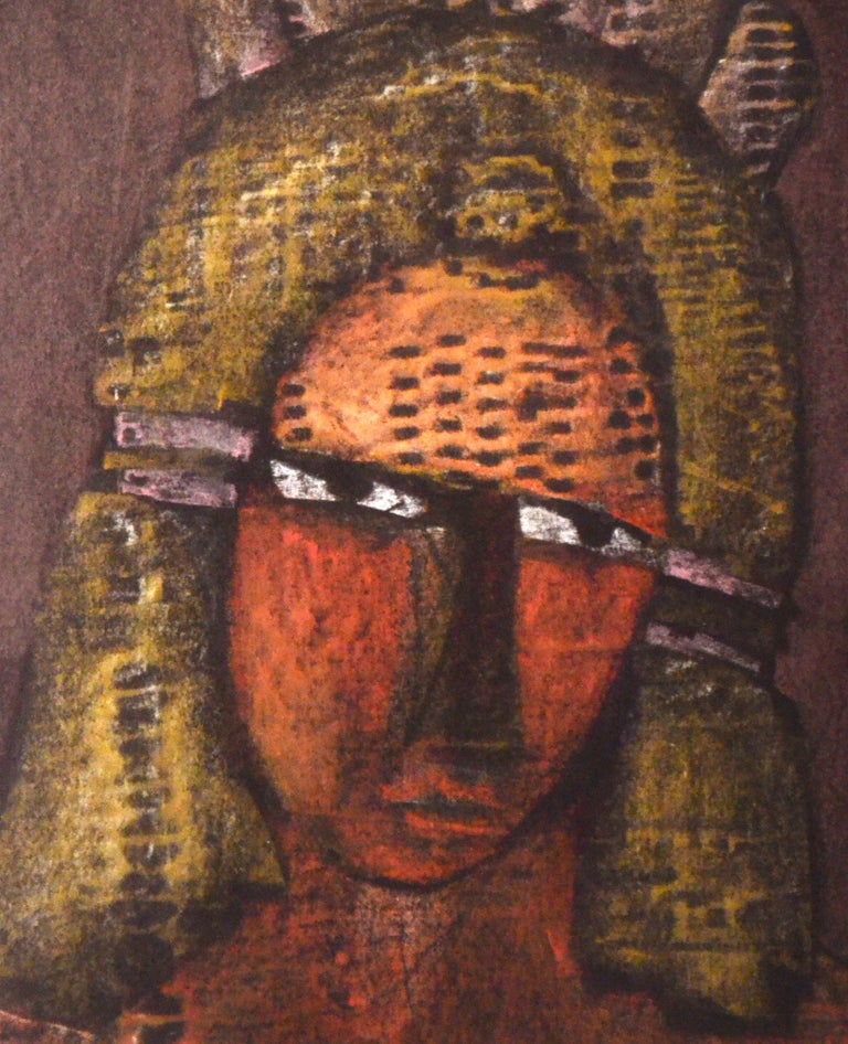 Mirko Basaldella - Untitled - Original Waxy Pastel on Canvased ...