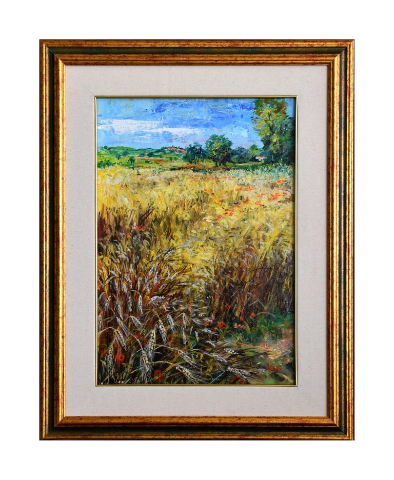Luciano Sacco - Cornfields - Original Oil on Canvas by Luciano Sacco ...