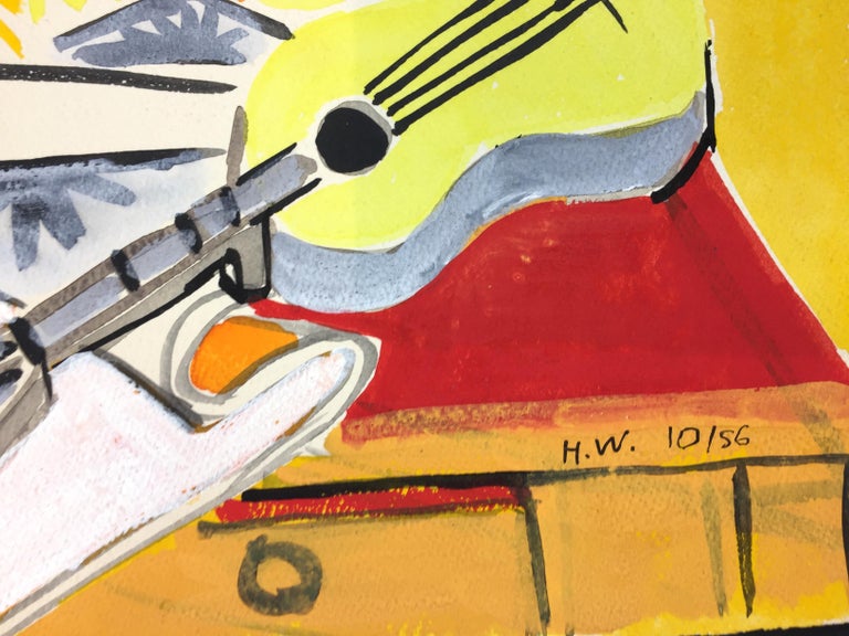Henri Wormser - La Guitare (The Guitar) - Original Tempera by Henry ...