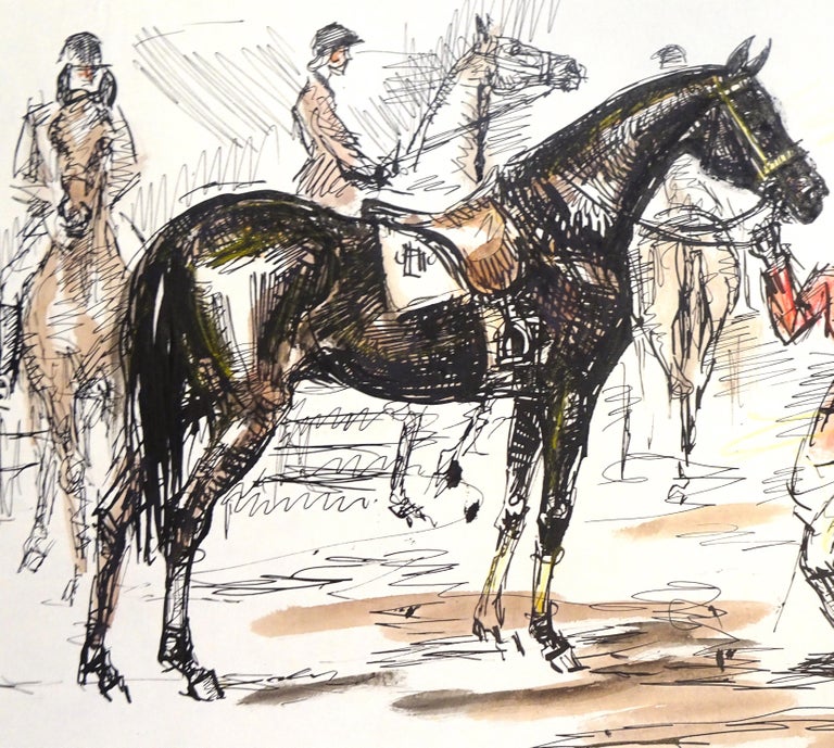 José Luis Rey Vila - Horseman - Original Ink, Tempera and Watercolor by ...