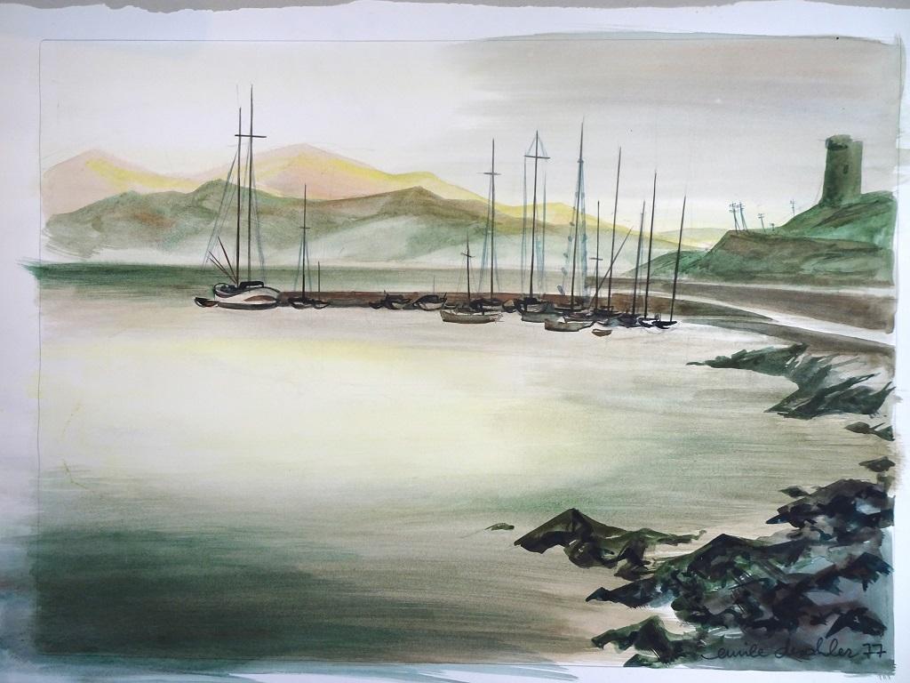 Emile Deschler Figurative Drawings and Watercolors - 10 For Sale at 1stDibs