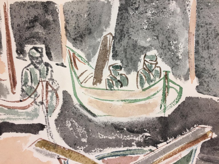 Henri Wormser - Boats - Original Watercolor on Paper by Henry Wormser ...