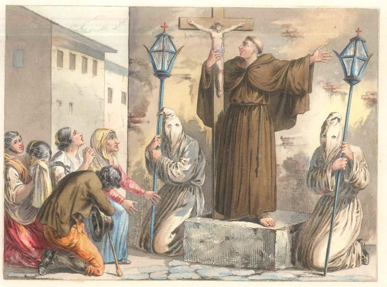 Unknown - Genre Scenes / Rome 1800 - Lithographs and Watercolors - Mid ...