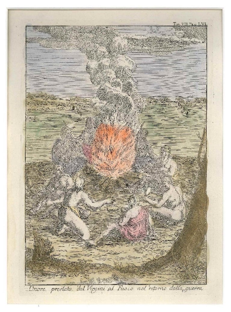 Gianfrancesco Pivati - Honor to the Fire Deity - by G. Pivati - 1746 ...