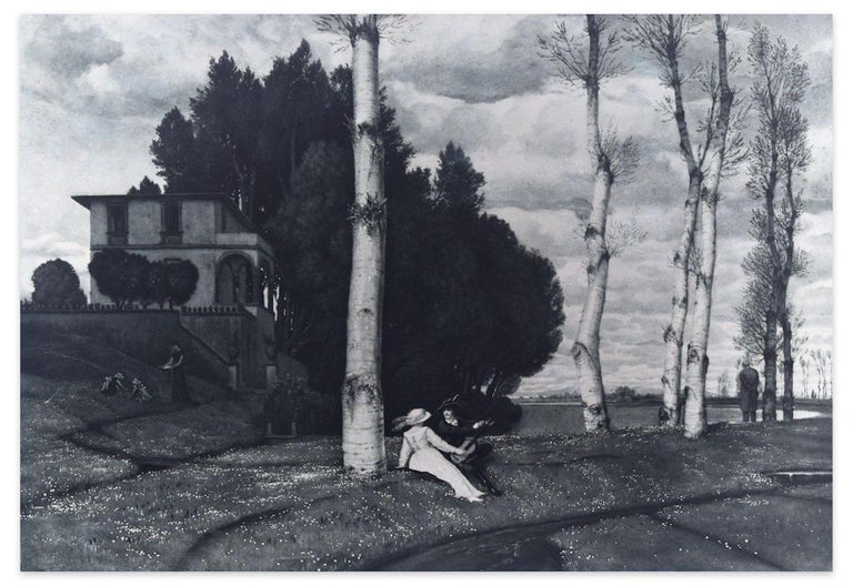 Arnold Bocklin (After) - Fruhling - Original Woodcut After Arnold ...