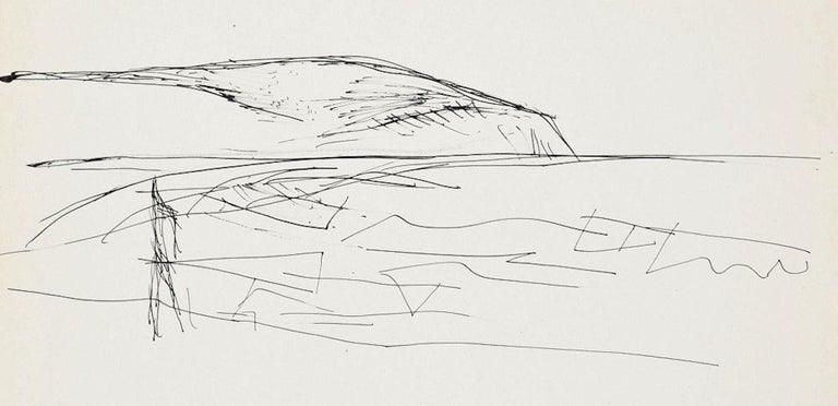 Flor David - Sketch For a Landscape Painting - Pen Drawing by Flor ...