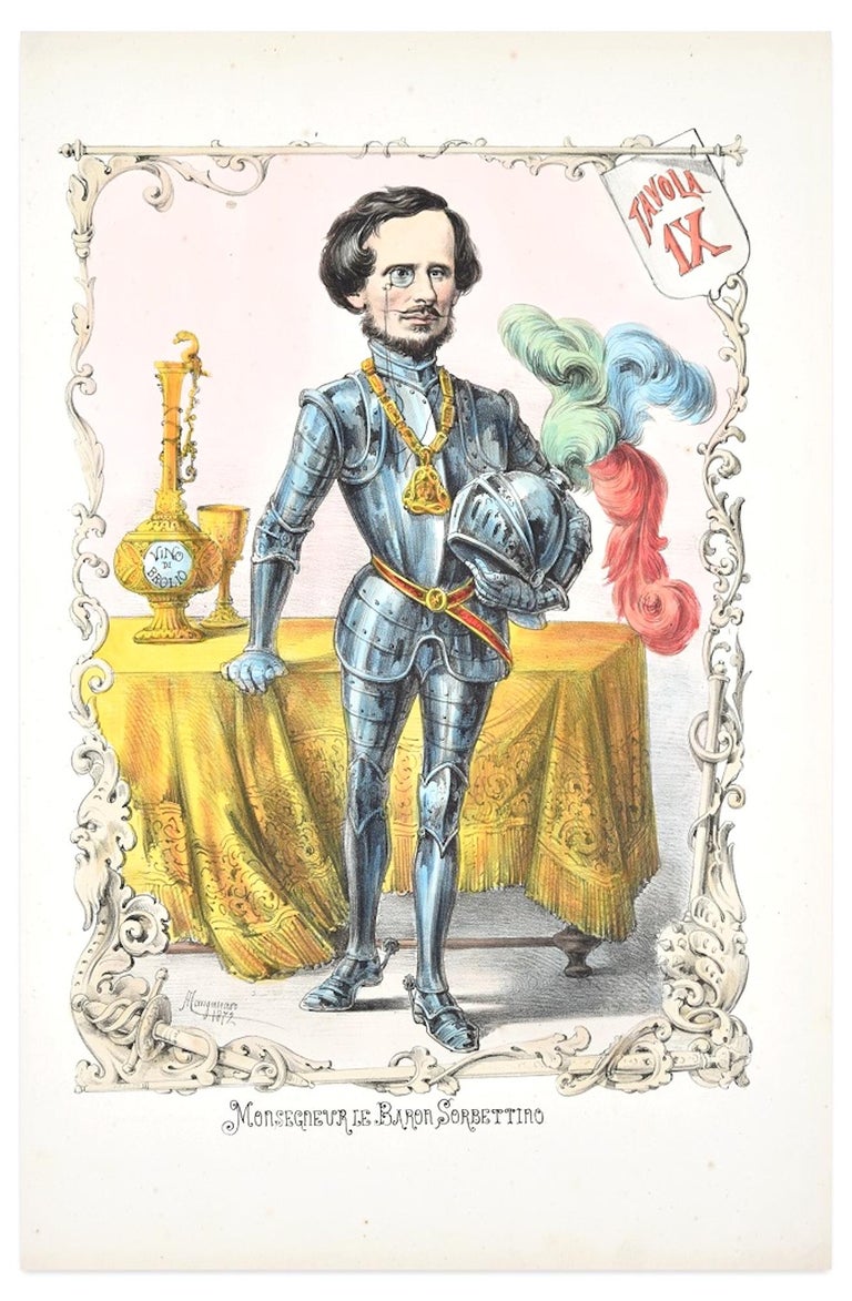 Antonio Manganaro - Monsegneur Le Baron Sorbettino - Lithograph by A ...