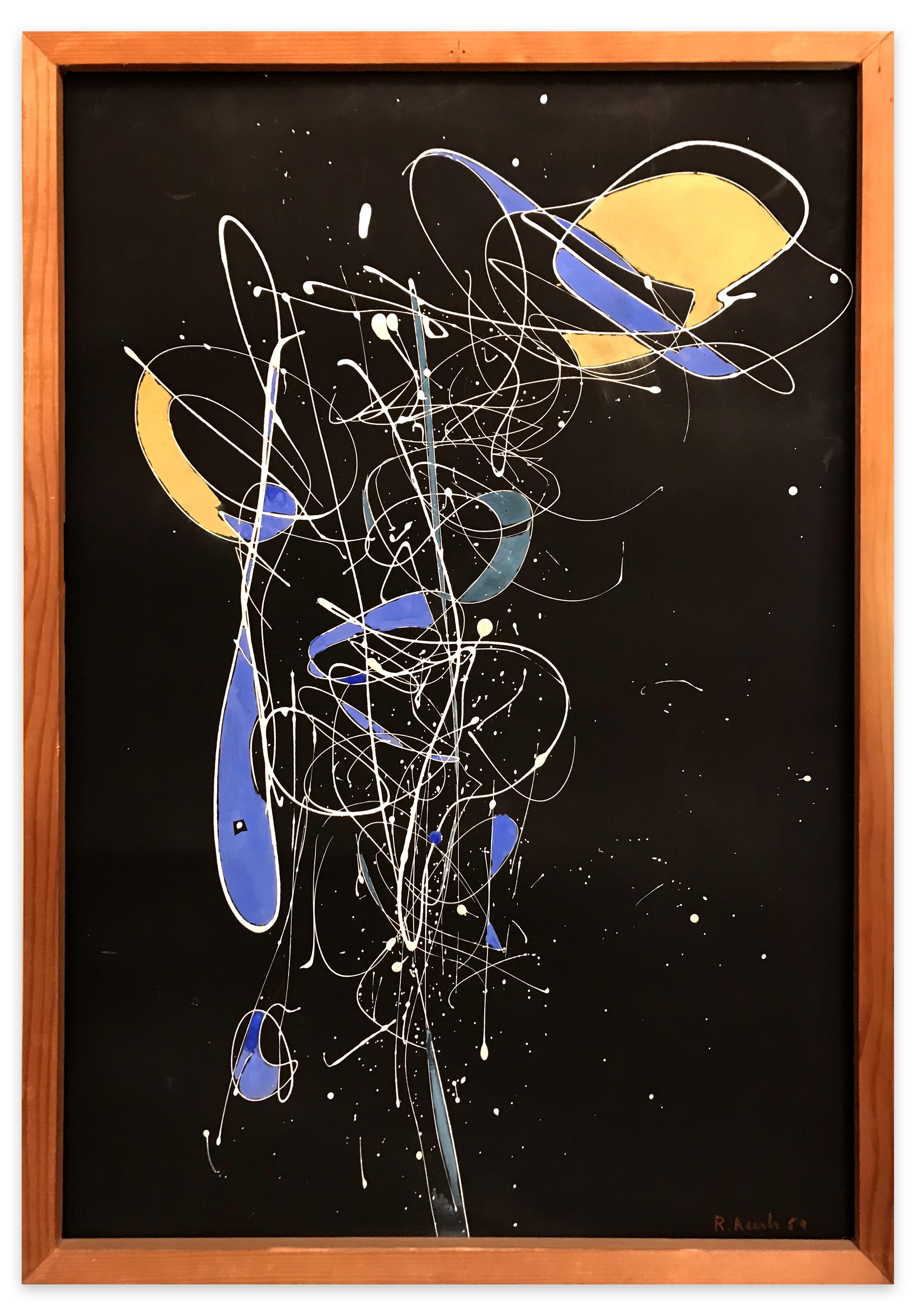 Rosetta Acerbi - Composition - Original Mixed Media by R. Acerbi - 1959 ...