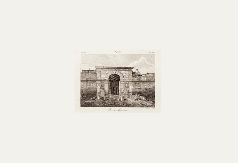 Alessandro Moschetti - La Porta Angelica - Etching by Alessandro ...