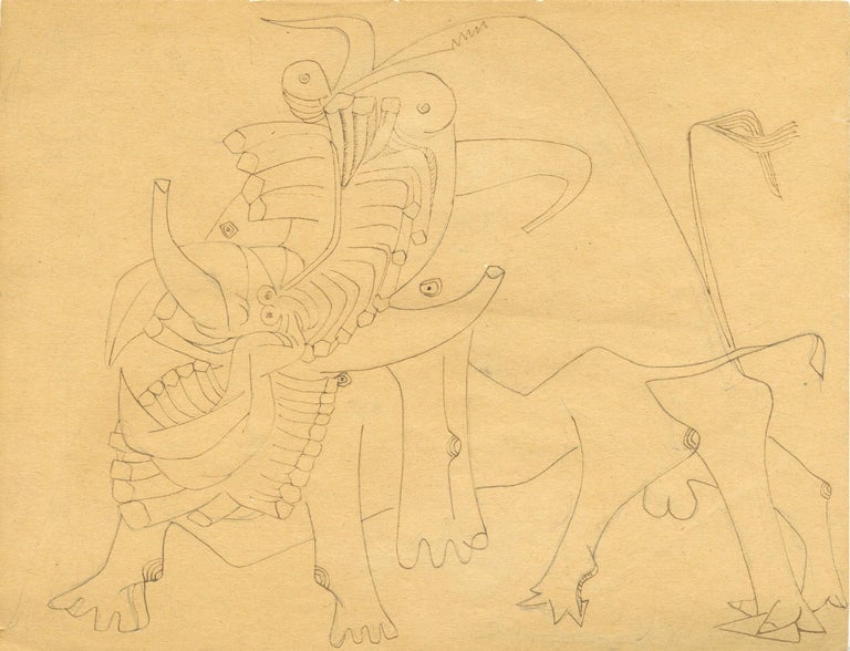 Wifredo Lam - Untitled - Important and Original Drawing by Wifredo Lam ...