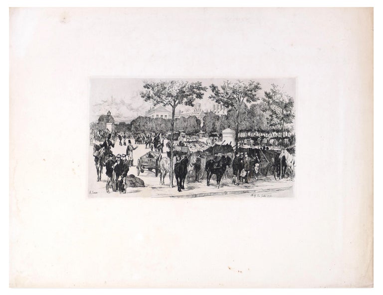 Auguste Lançon - Metz. Fin Juillet 1870 - Etching by Auguste Lançon ...