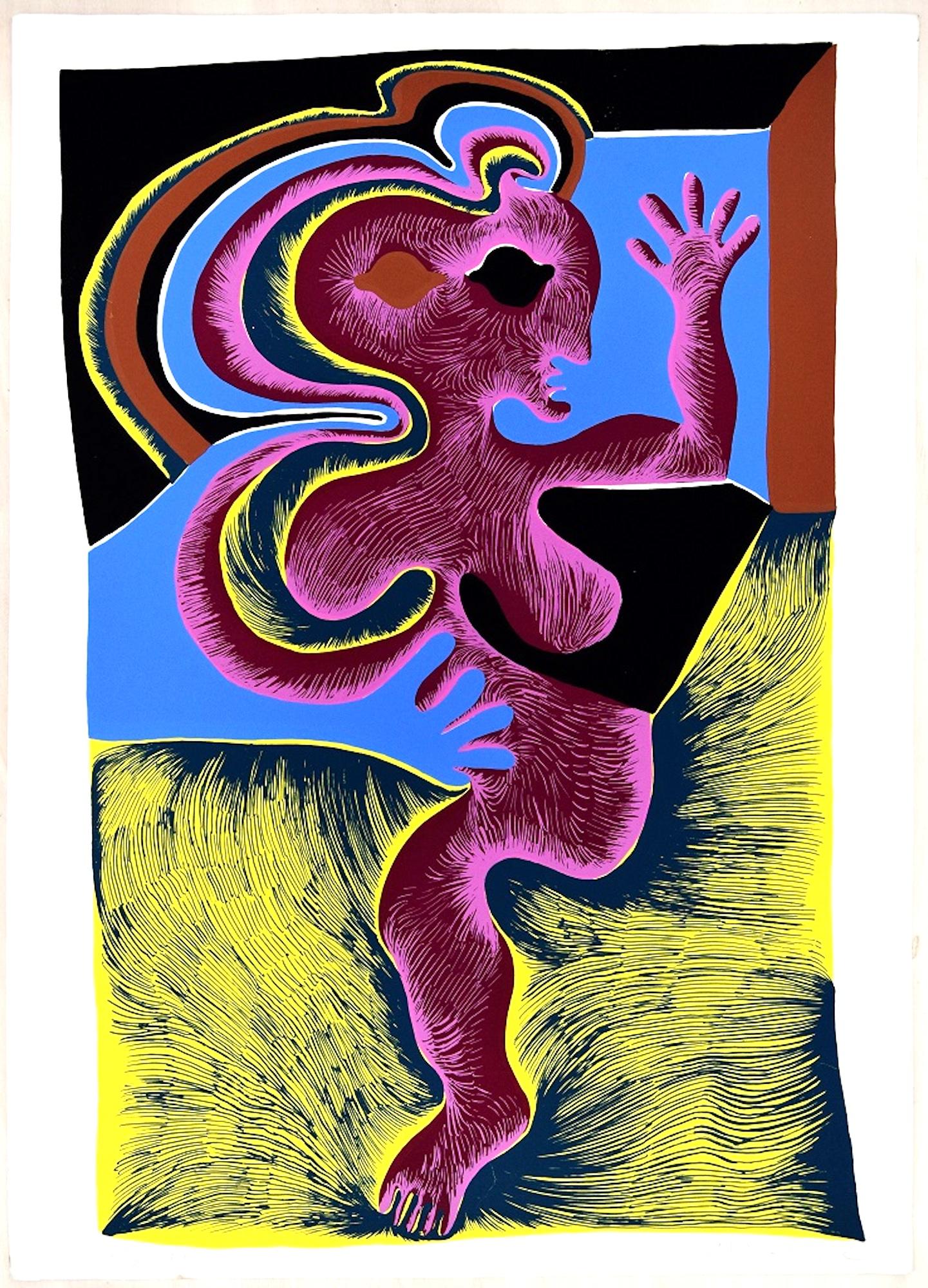 Fritz Baumgartner - Lovers - Original ScreenPrint by Fritz Baumgartner - 1970 ca. For Sale at ...