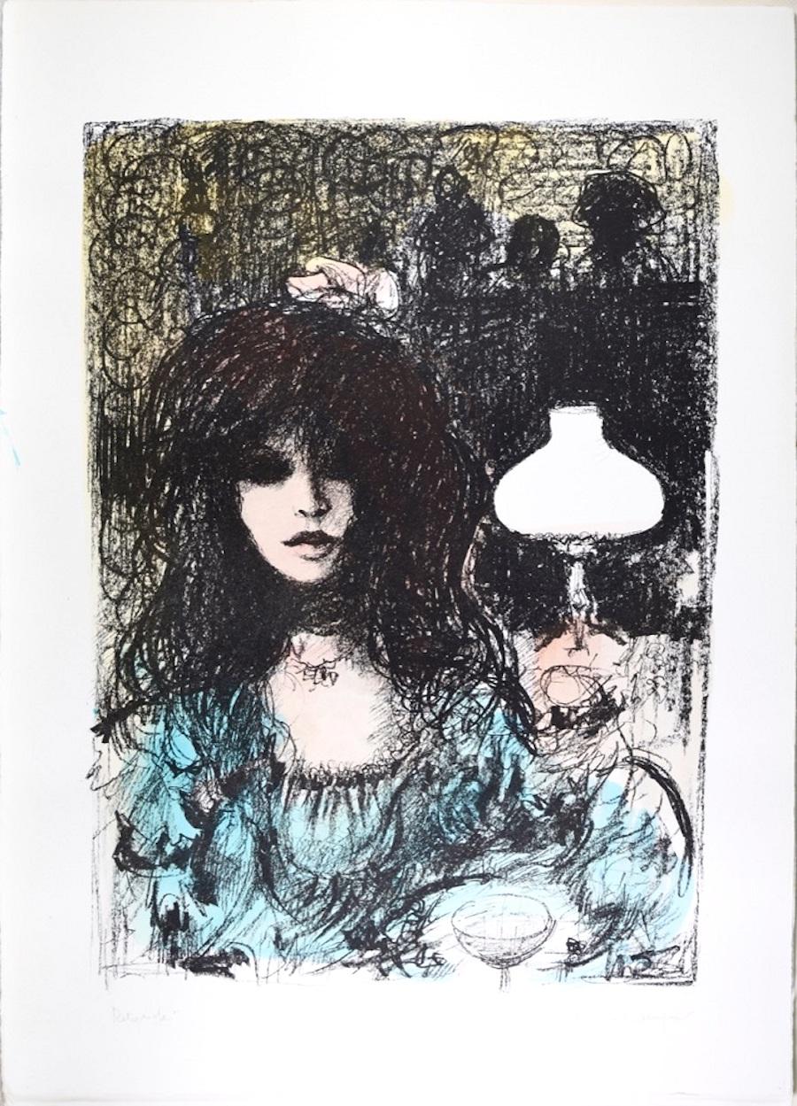 Bruno Emiro Callegari - At the Bar - Lithograph by B.E. Callegari ...