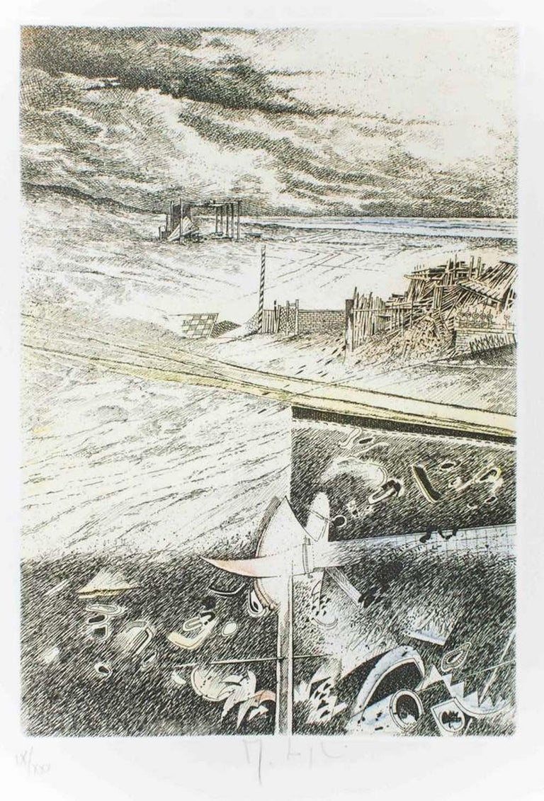 Mario Logli - Spiaggia e Soria - Original Etching by Mario Logli - 1986 ...