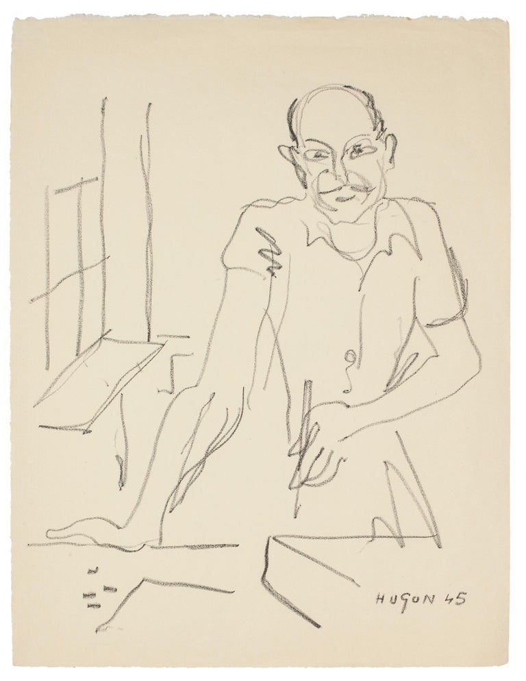 Emile Hugon - Painter - Original Lithograph by E. Hugon - 1945 For Sale ...