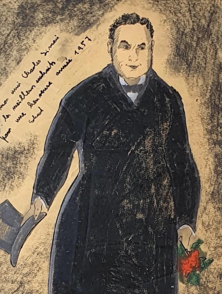 Erhard Klepper - Portrait - Original Pastel and Watercolor Drawing by E ...