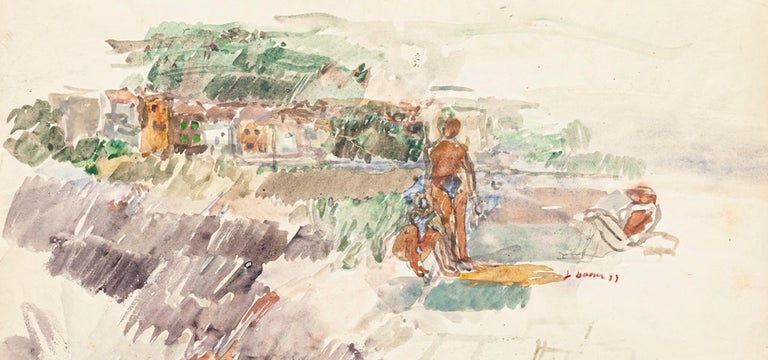 Jeanne Daour - Seascape - Original Watercolor Drawing by Jeanne Daour ...