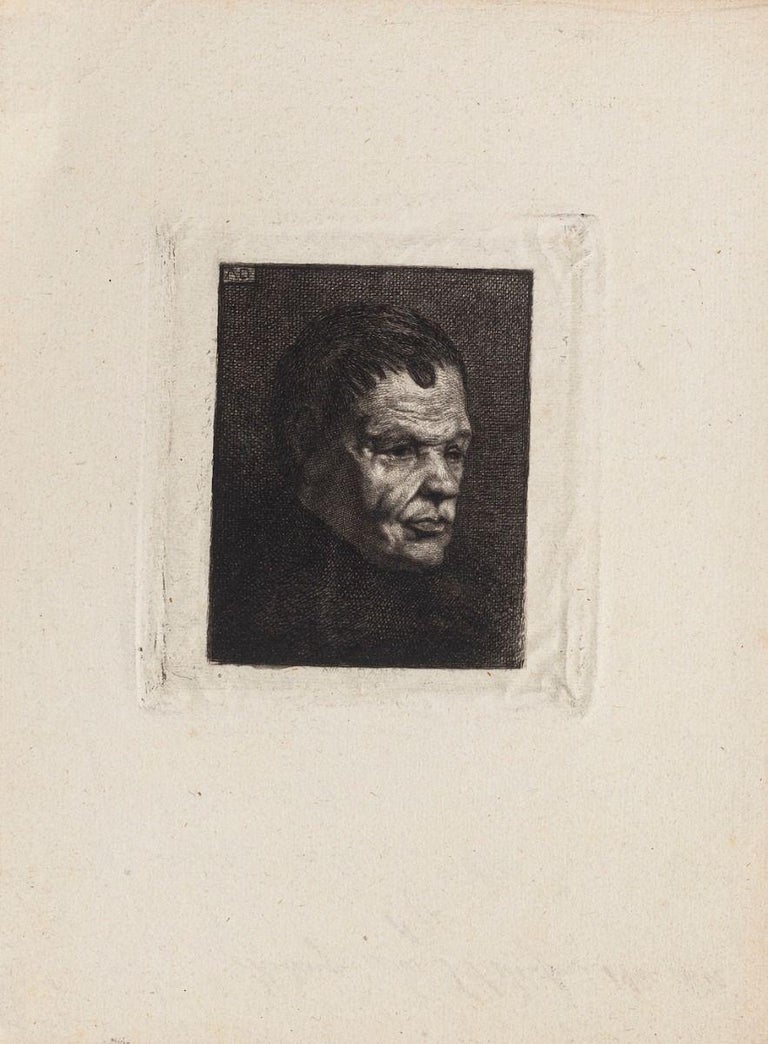 Auguste Danse - Portrait - Etching by Auguste Danse - Late 19th Century ...