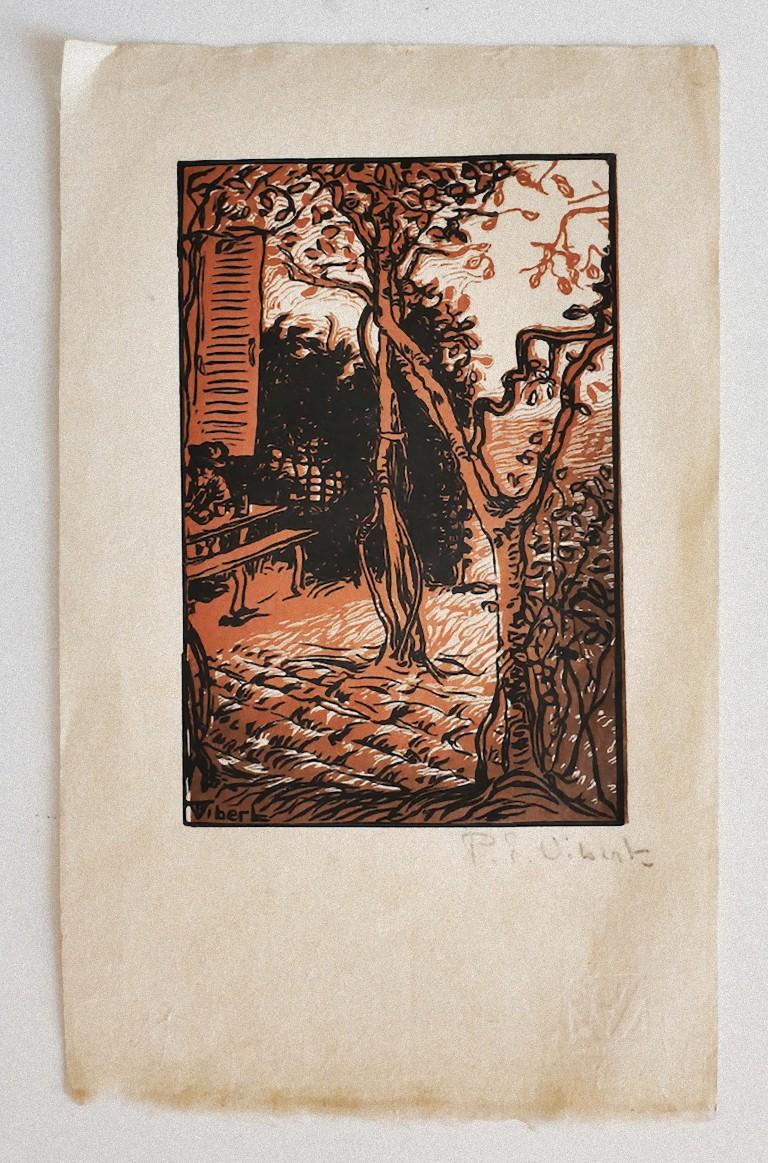 Pierre-Eugène Vibert - Forest - Original Woodcut Print on Paper by ...