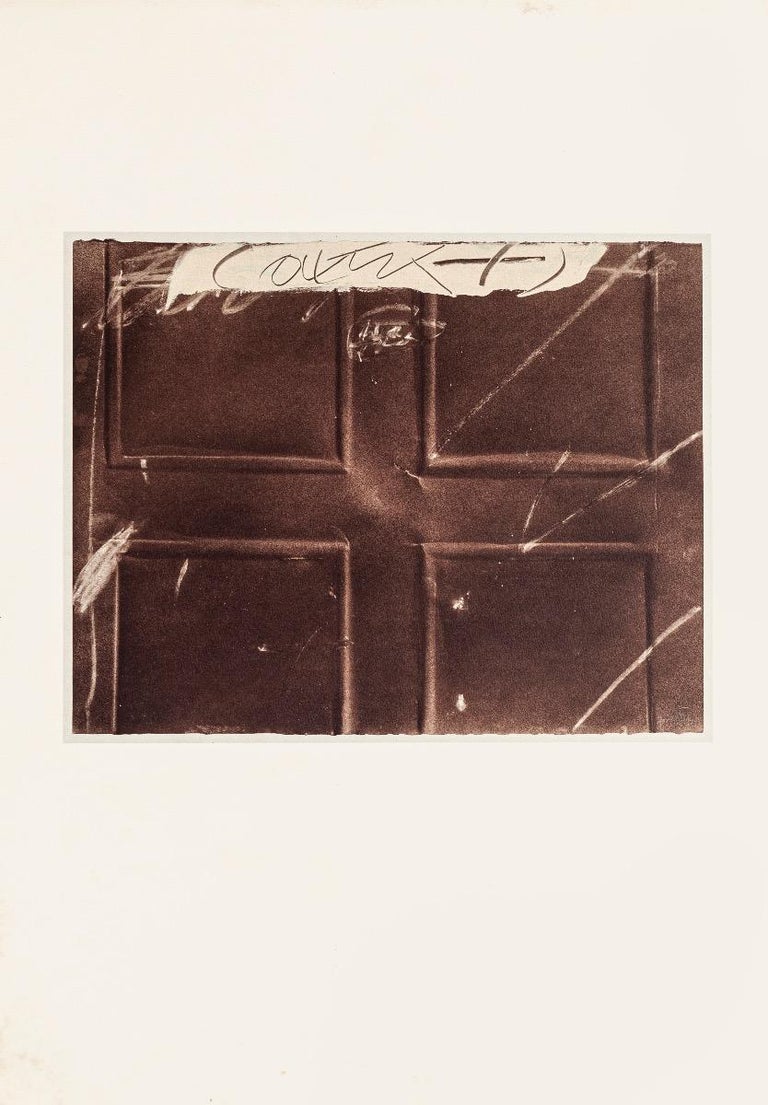 Antoni Tàpies (after) - Embossed Cross - Vintage Offset Print after ...