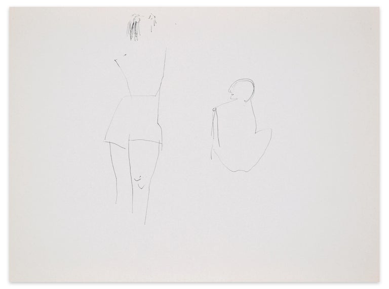 Flor David - Figures - Original Pen Drawing by Flor David - 1950s For ...