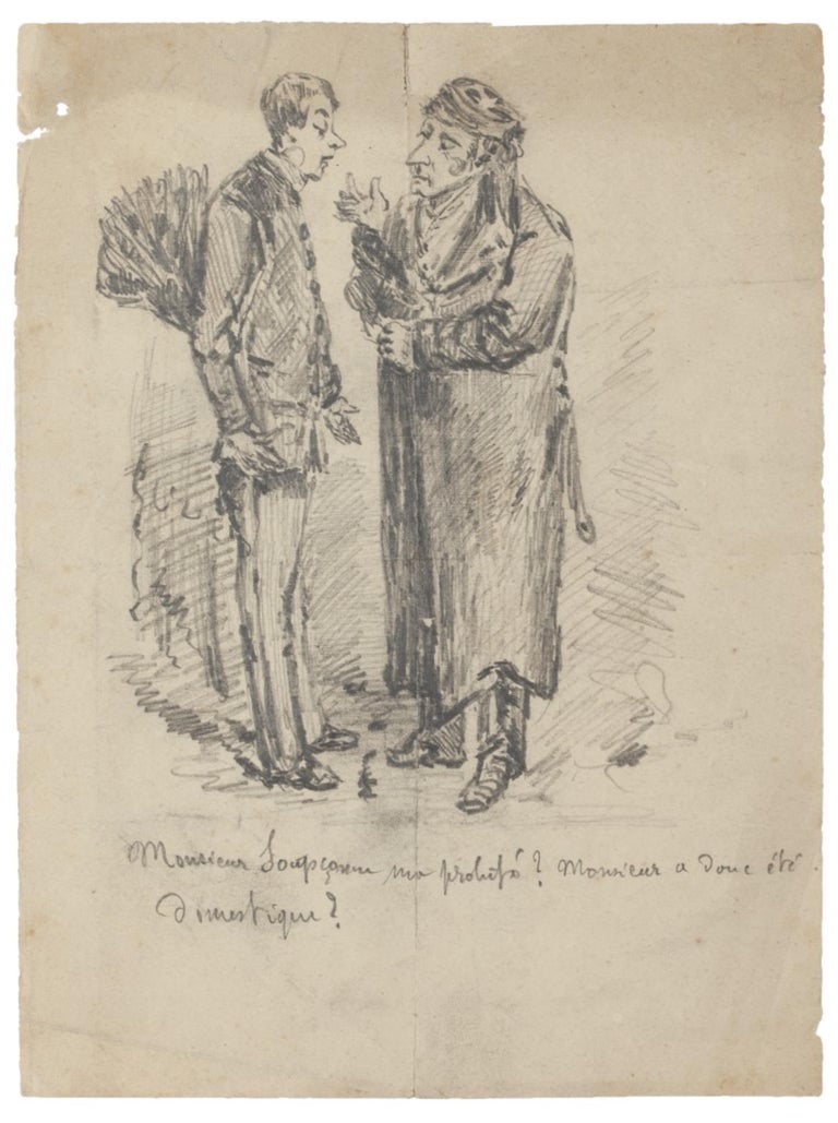 Unknown - Figures - Drawing - 20th Century For Sale at 1stDibs