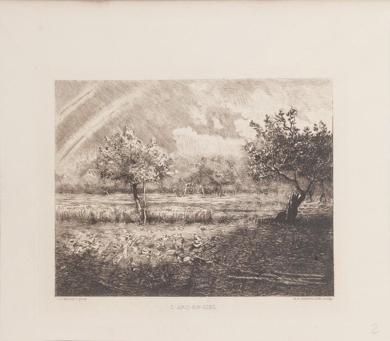 J.F. Millet & R.P. Grouiller - L'Arc en Ciel - Etching R.P. Grouiller ...