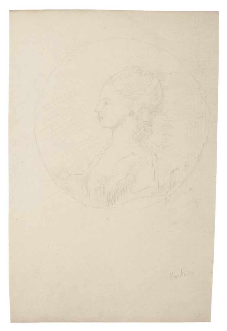 Unknown - Figure - Original Pencil Drawing - 19th Century For Sale at ...