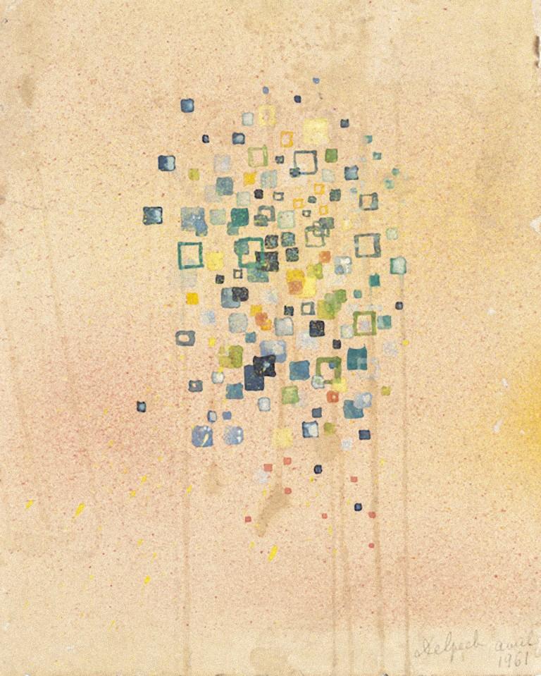 Jean Delpech - Abstract Composition - Original Watercolor on Paper by ...
