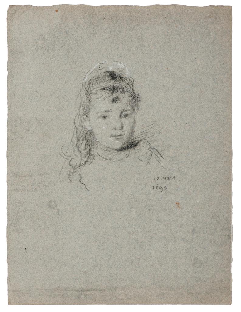 Unknown - Portrait - Original Pencil Drawing - 1895 For Sale at 1stDibs