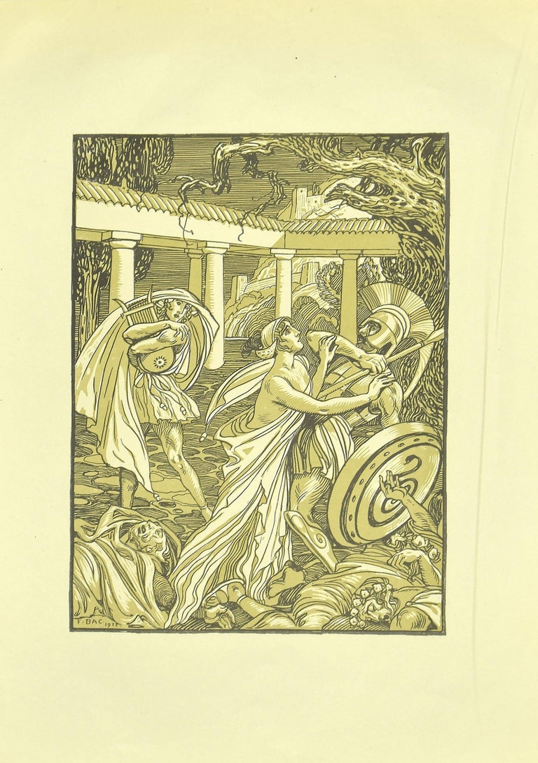 Ferdinand Bac - The Fall of Troy - Original Lithograph by F. Bac - 1922 ...