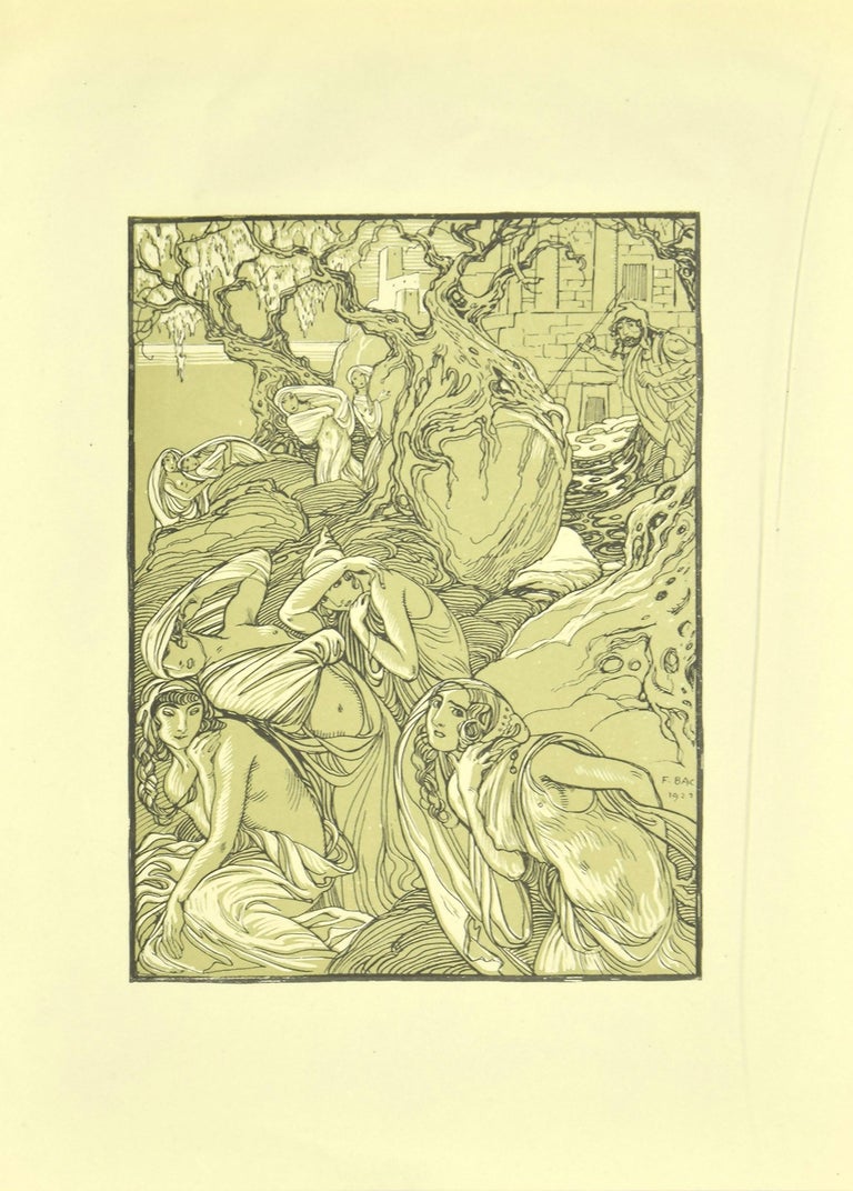 Ferdinand Bac - The Escape of Women - Original Lithograph by F. Bac ...
