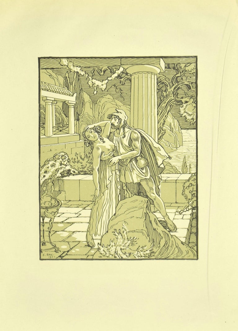 Ferdinand Bac - The Stolen Kiss - Original Lithograph by F. Bac - 1922 ...