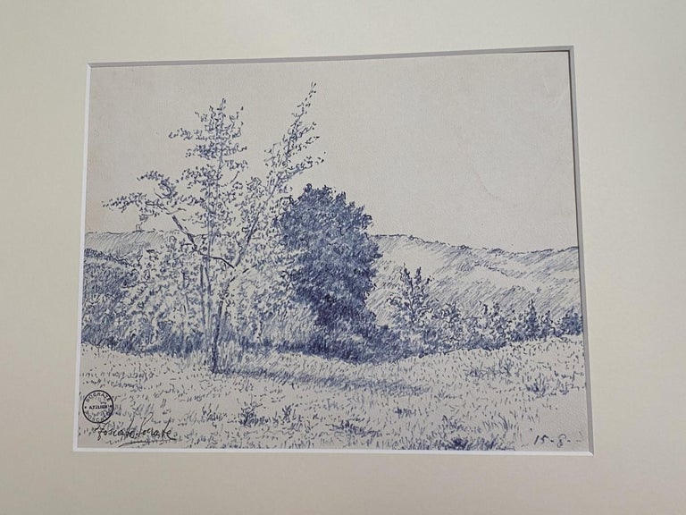 Socrate Foscato - Landscape - Original Ink Drawing by Socrate Foscato ...