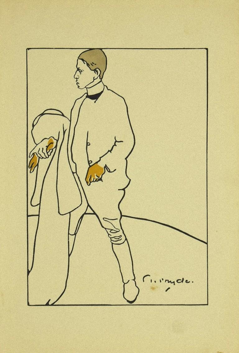 James Pryde - Portrait of W.P. Nicholson - Original Lithograph by James ...