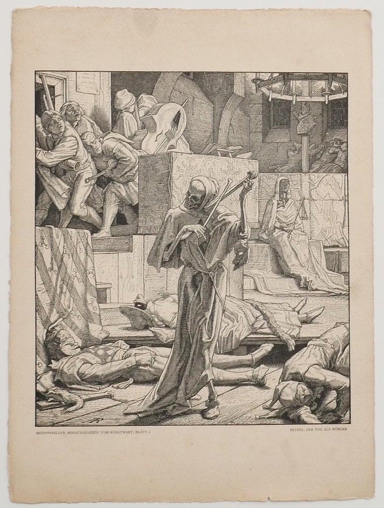 Alfred Rethel - The Dance of Death - Original Woodcut by Alfred Rethel ...