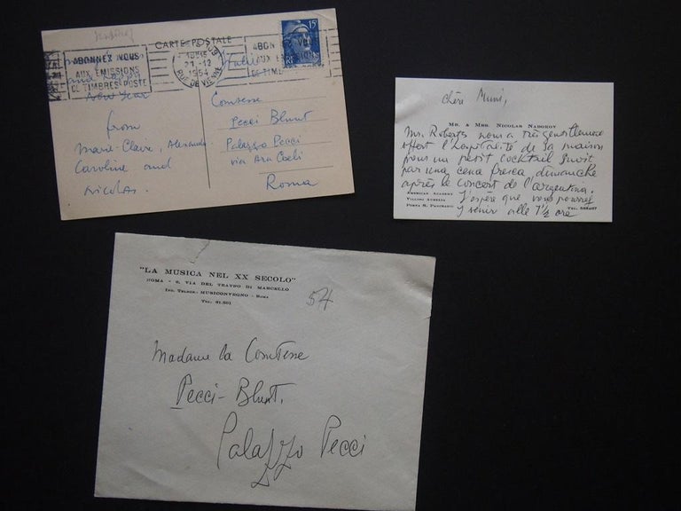 Nicolas Nabokov - Happy New Year Card - Signed by Nicolas Nabokov ...