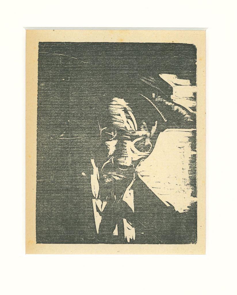 Lorenzo Viani - Portrait - Original Woodcut by Lorenzo Viani - 1930 For ...
