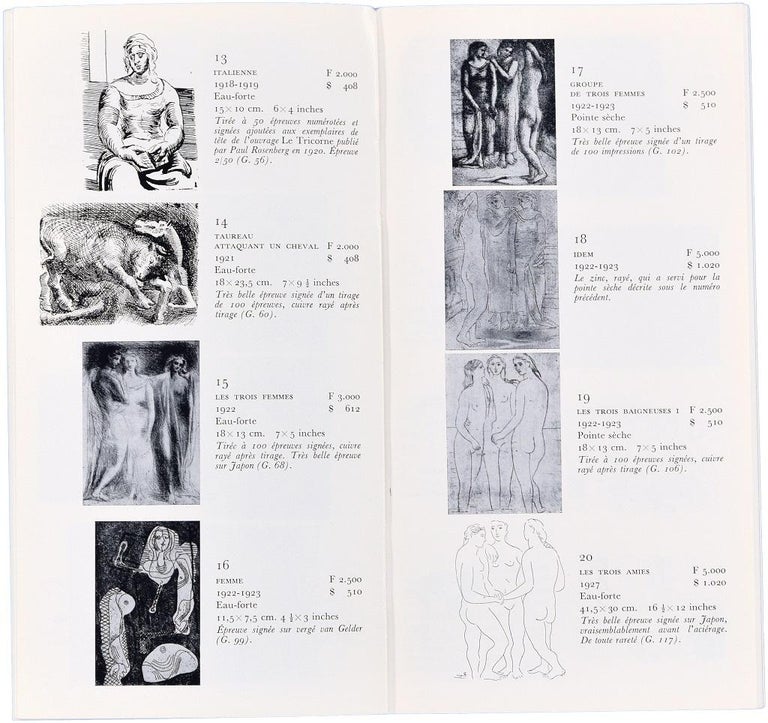 Picasso. 60 ans de gravures - Original Catalogue by P. Picasso - 1964 ...
