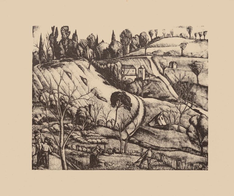 Diego Pettinelli - Landscape - Original Lithograph on Paper by Diego ...