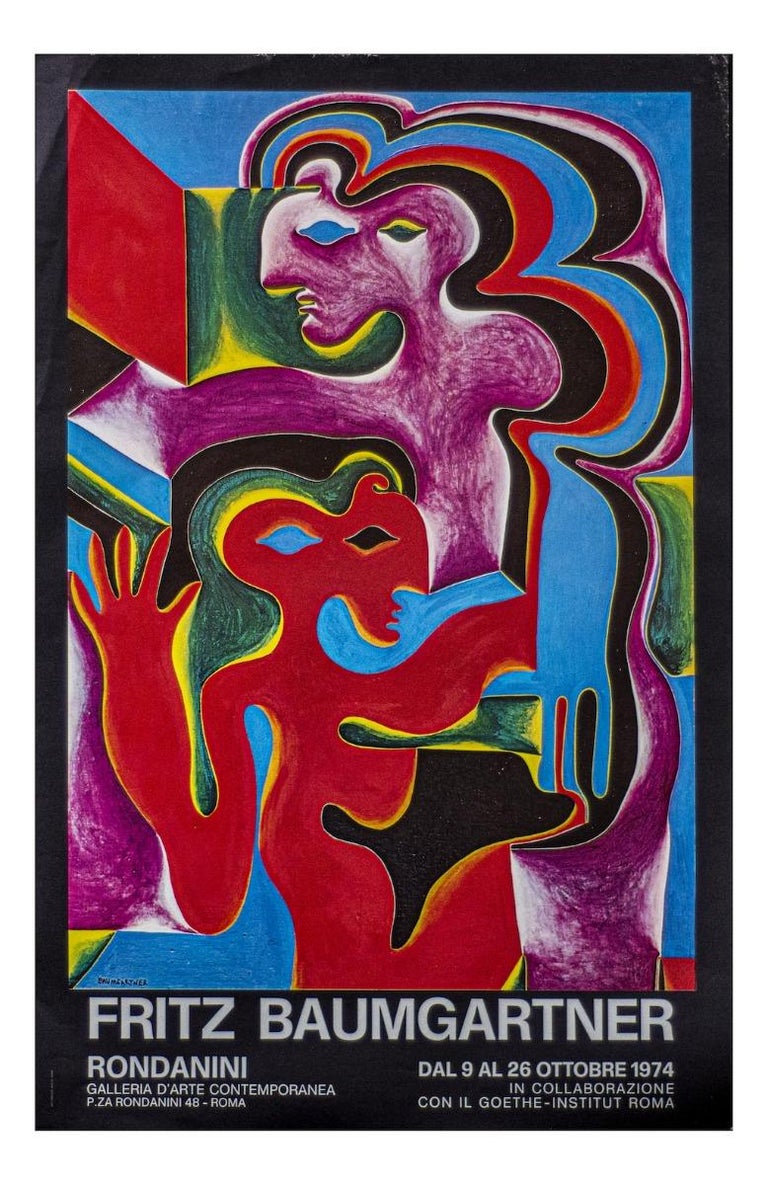 F. Bernard - Fritz Baumgartner's Vintage Poster - Original Offset Print - 1974 For Sale at 1stDibs