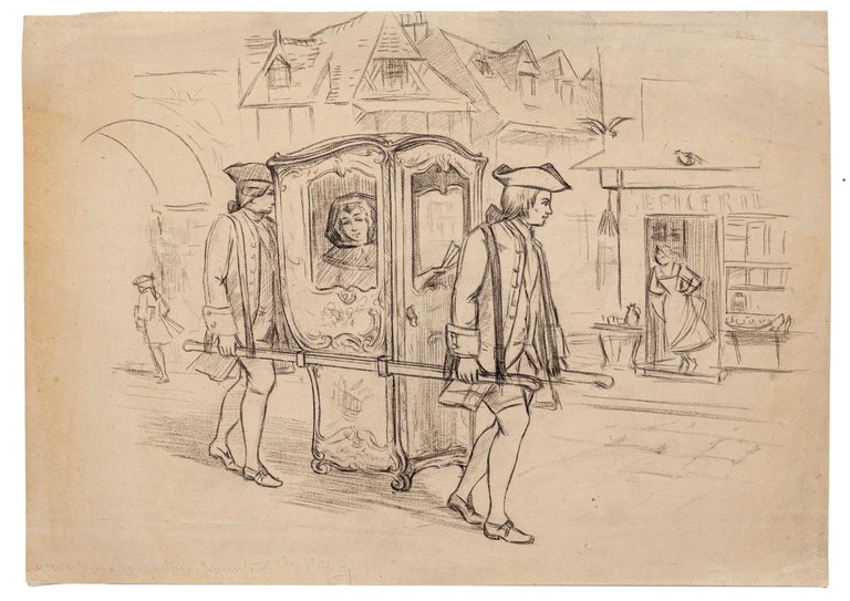 Unknown - Passing - Original Pencil Drawing - 19th Century For Sale at ...