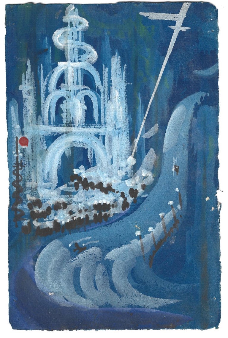 Jean Delpech - Night Fantasy - Original Tempera by Jean Raymond Delpech ...