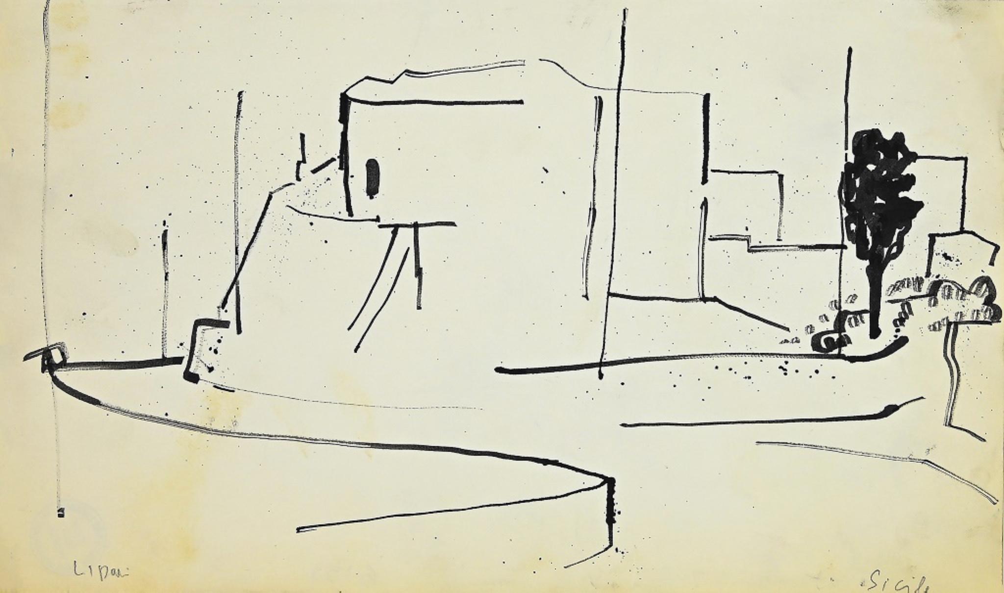 Raphael Roig - Legs and Feet, Ink on Paper Drawing, Circa 1960s For ...