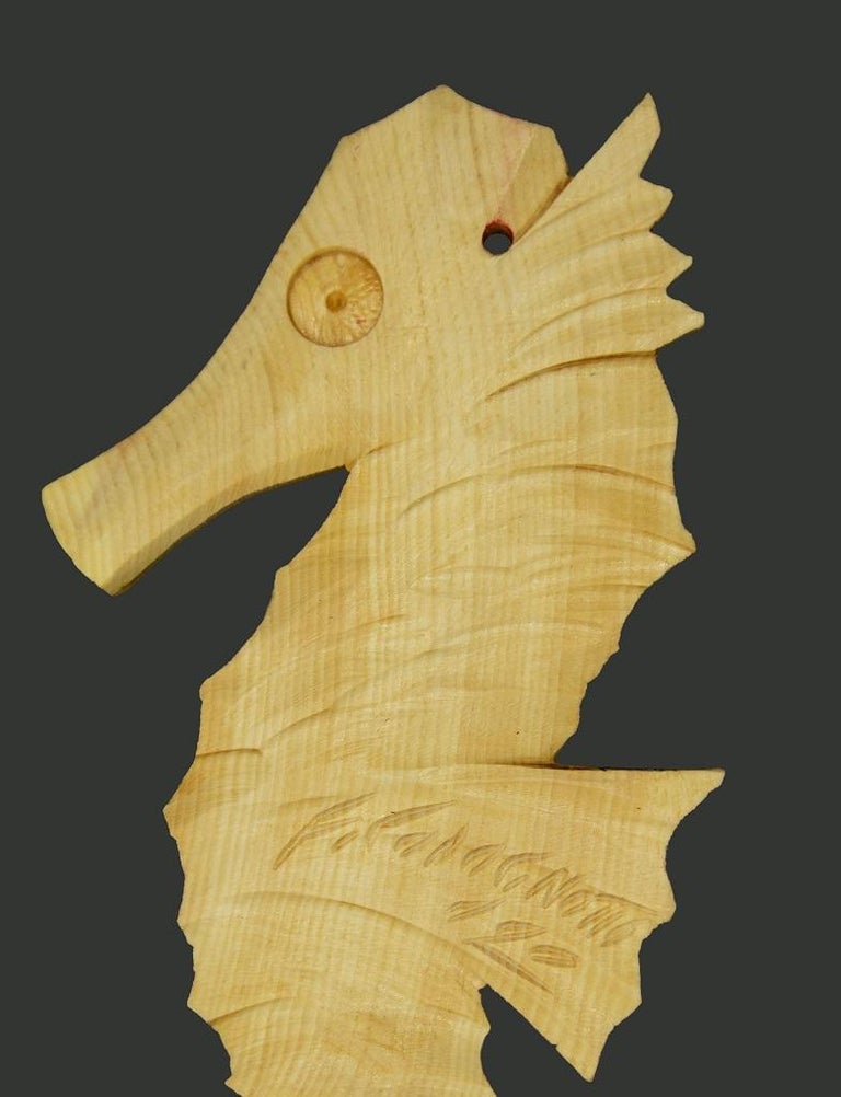 Ferdinando Codognotto - Seahorse - Original Wooden Sculpture by ...