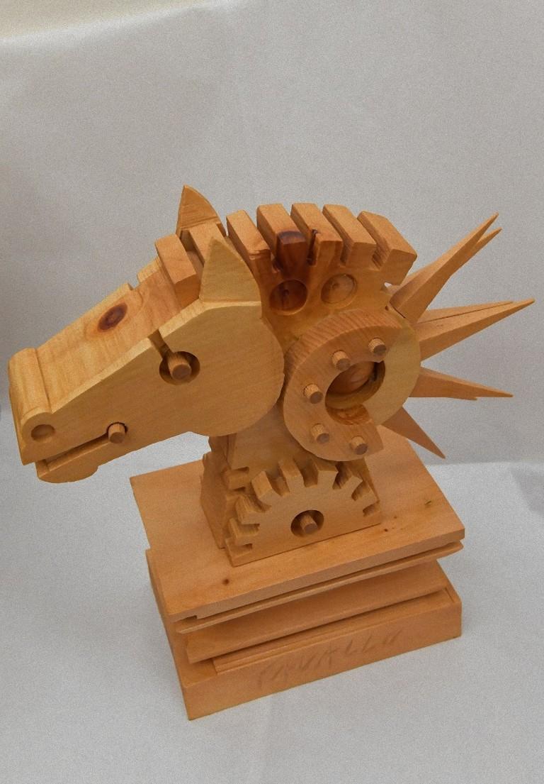 Ferdinando Codognotto - Horse - Wooden Sculpture by Ferdinando ...