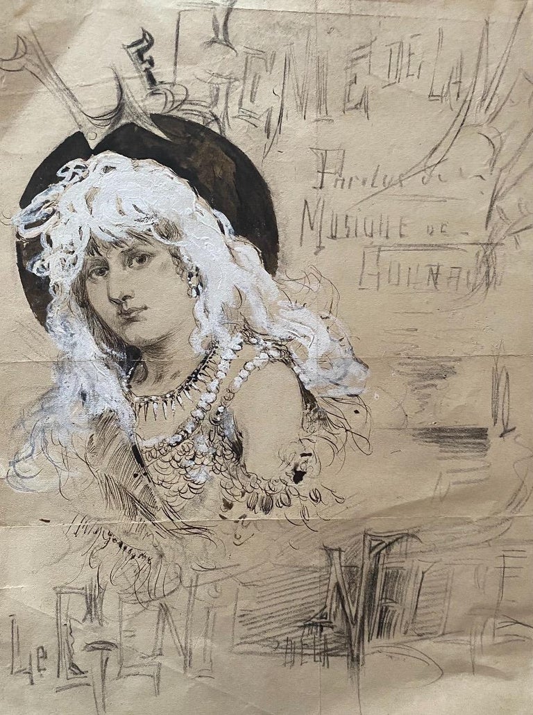 Unknown - Le Genie - Original China Ink - Early 20th century For Sale ...